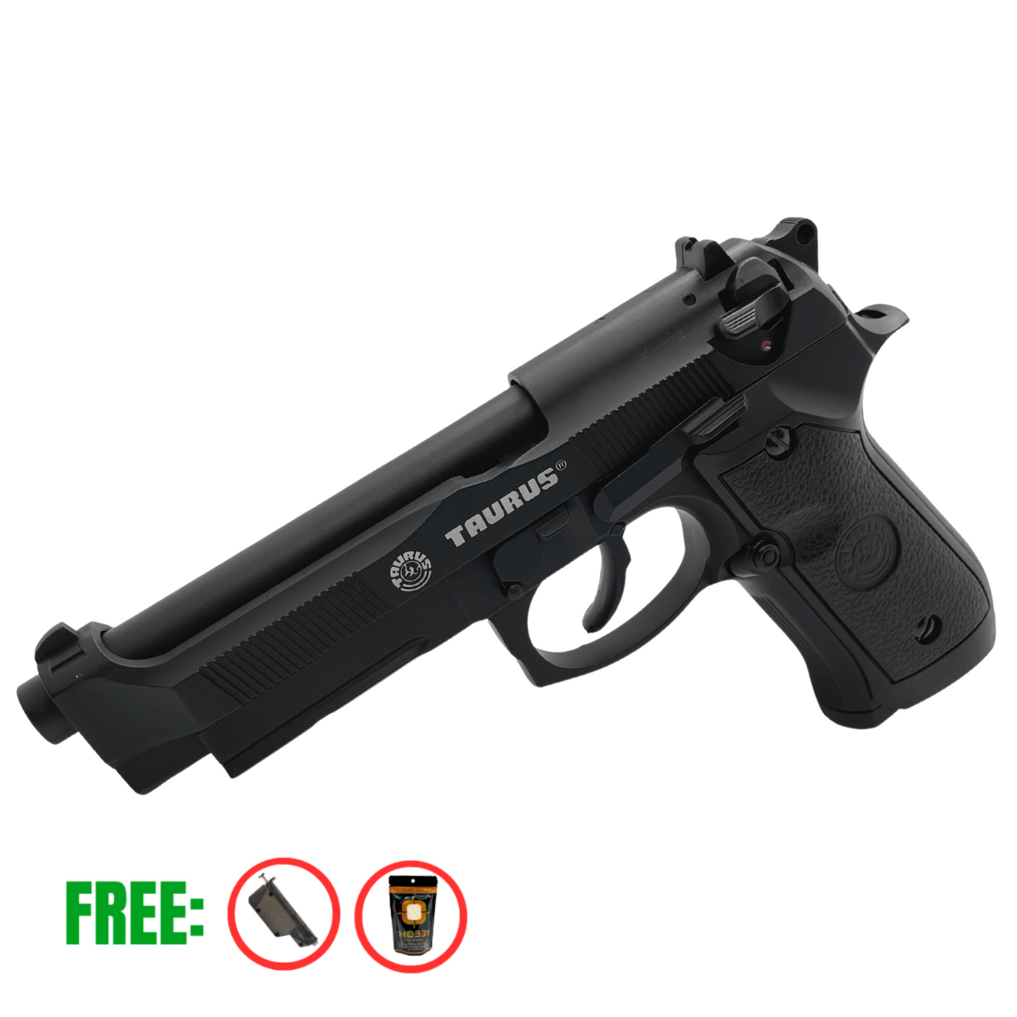 Black Double Bell M92 Metal Green Gas Blowback Pistol - Gel Blaster ...
