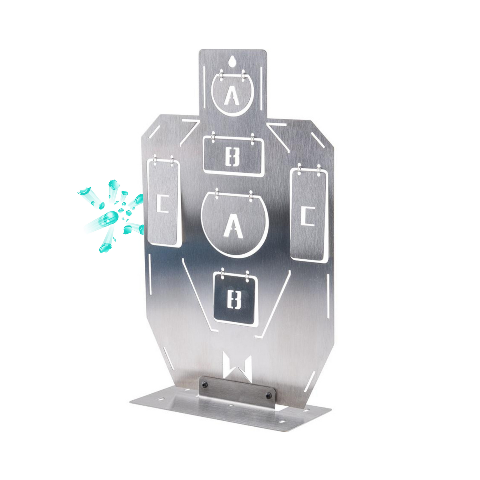 Stainless Steel Silhouette Standing Target – Gel Ball Undercover