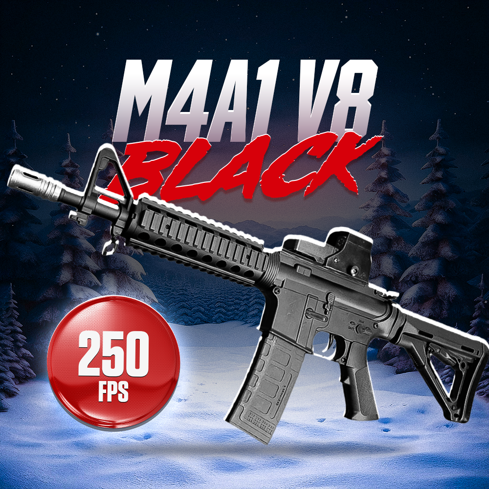 M4A1 V8 Black Gel Blaster (2025 Edition) – GBU – Gel Ball Undercover